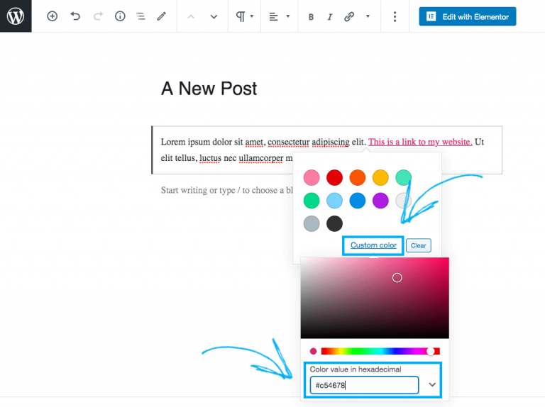 How To Change The Color Of A Link In CSS – WordPress + Elementor