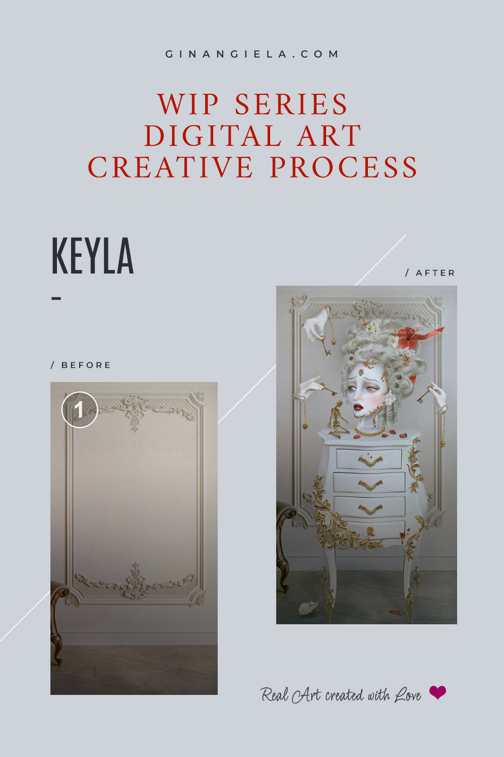 WiP Digital Art: The Making Of 'Keyla' | GinAngieLa.com