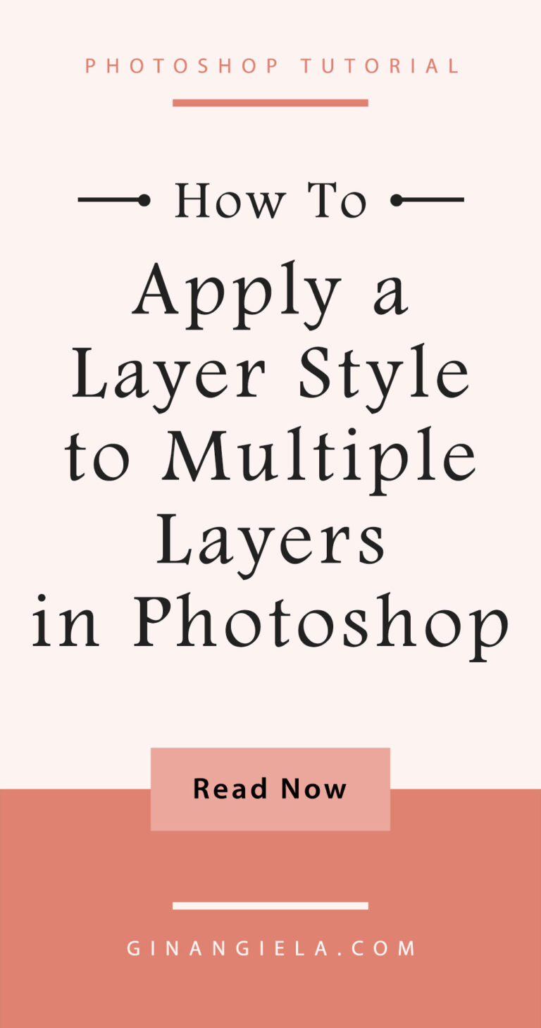 How To Apply A Layer Style To Multiple Layers In Photoshop