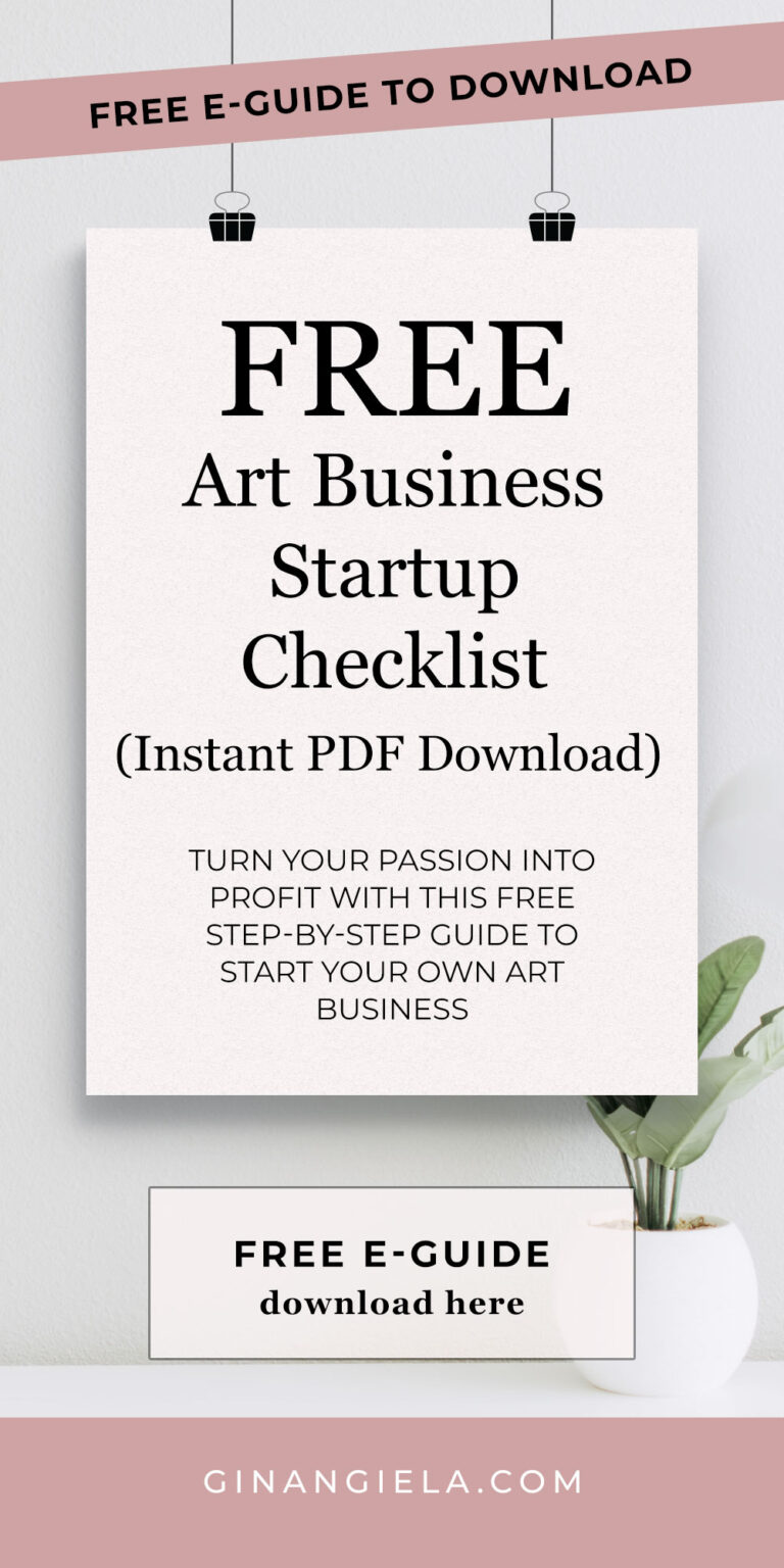FREE Art Business Startup Checklist | Instant PDF Download