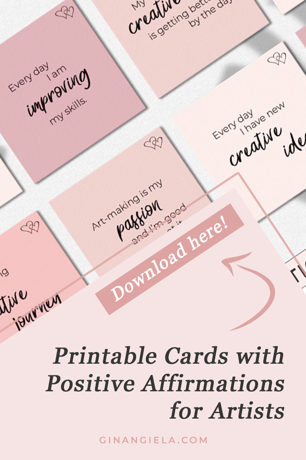 Positive Affirmation Cards For Creatives (Printable PDF)
