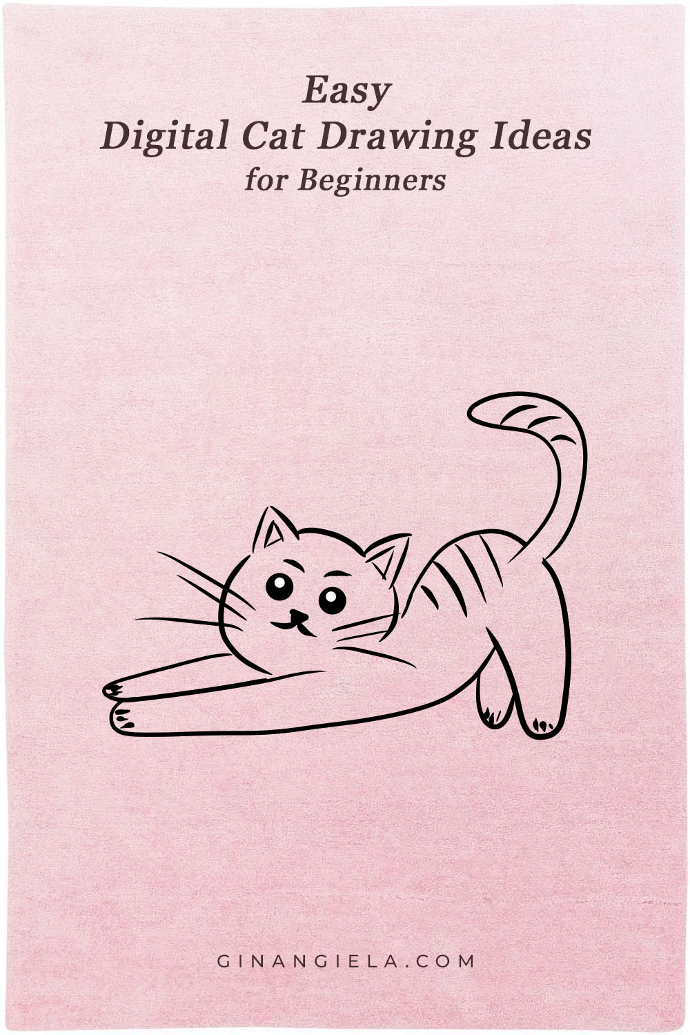 20 Easy Digital Cat Drawing Ideas For Beginners