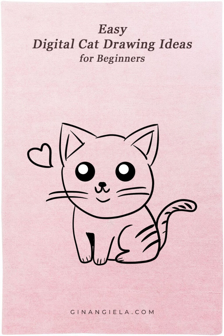 20 Easy Digital Cat Drawing Ideas For Beginners