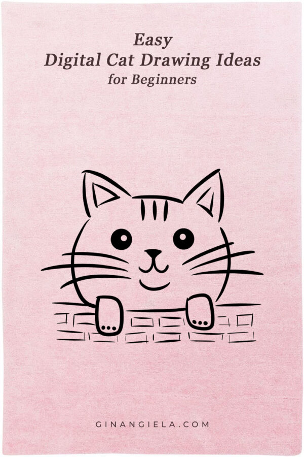 20 Easy Digital Cat Drawing Ideas For Beginners