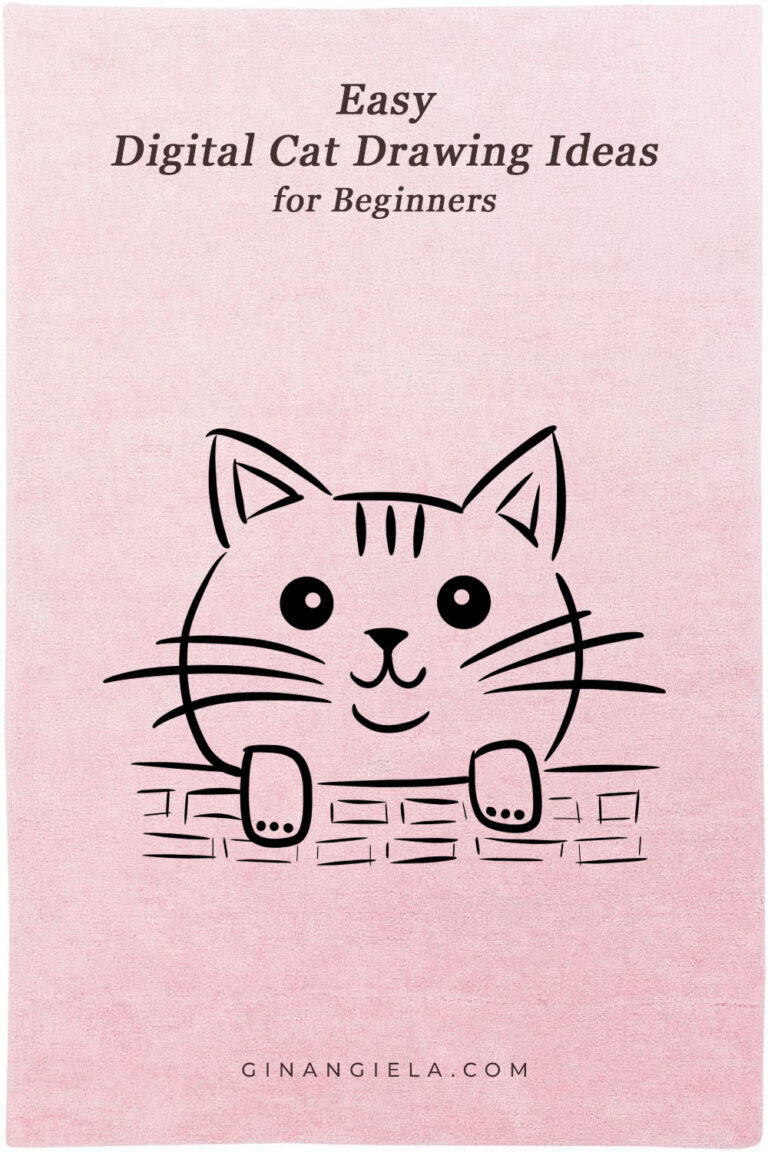 20 Easy Digital Cat Drawing Ideas For Beginners